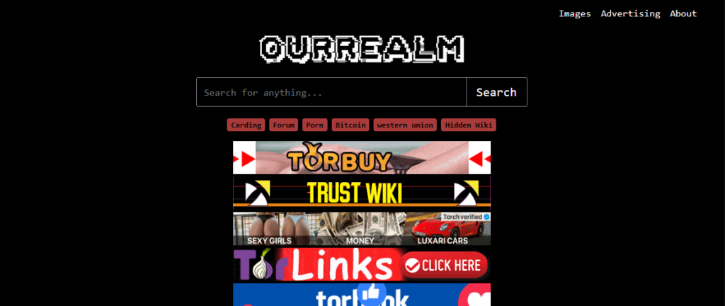 Our Realm Search Engine - Hidden Wiki
